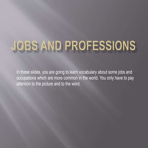 Jobs and professions | PPT