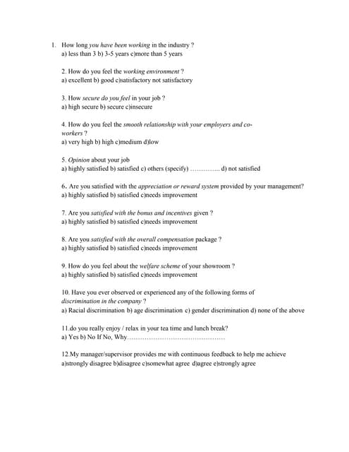 Organizational Diagnosis Questionnaire (ODQ) | PDF