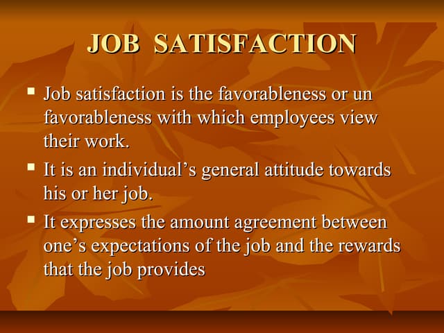 Job satisfaction | PPTX