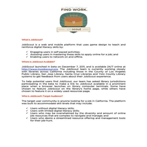 Job scout librarian introduction | PDF