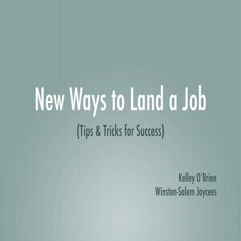 Job Search Seminar | PPT