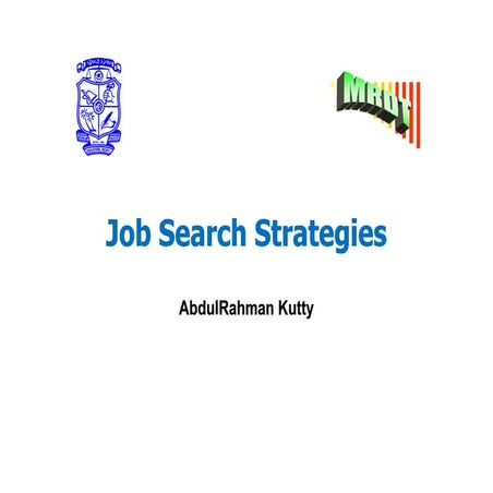 Job search strategy | PPT