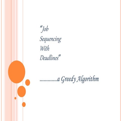 Job Sequencing With Deadlines Ppt 