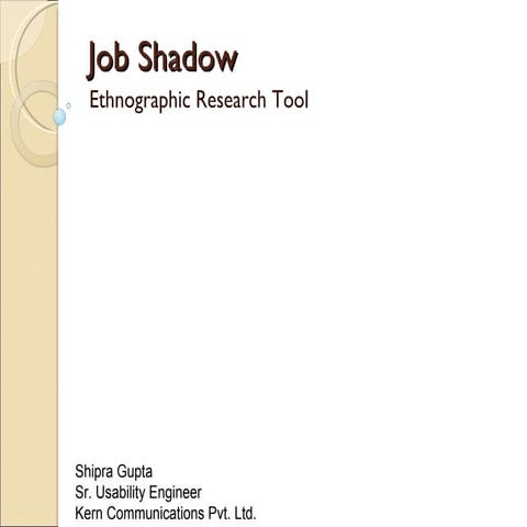 Job Shadow | PPT