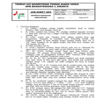 Job sheet | DOC