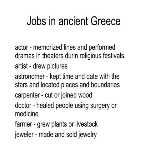 Jobs in ancient greece | PPT