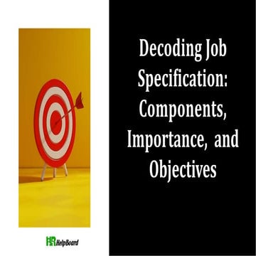 What is Job Specifcation in HRM, Job Spec | PPT