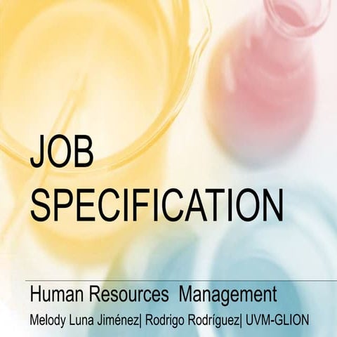 Job Specification | PPT