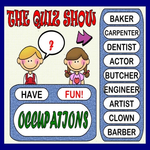JOBS / OCCUPATIONS PPT GAME | PPT