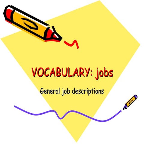 Job vocab general | PPT