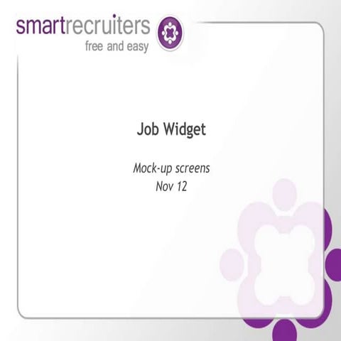 Job widget | PPTX | Web Design and HTML | Internet