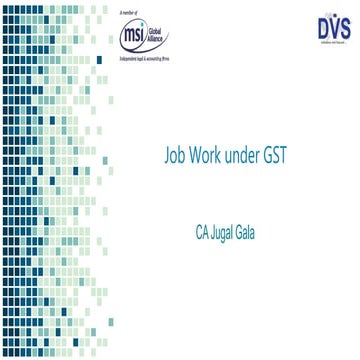 Job Work under GST | PPTX