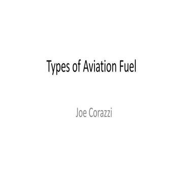 Types of Aviation Fuel | PPTX