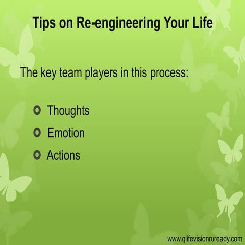 What you need to know about re-engineering your life | PPTX