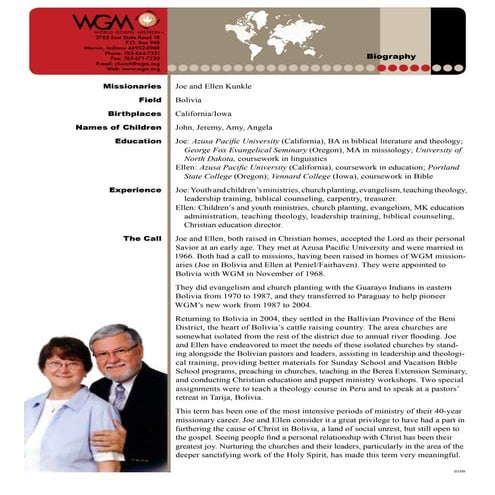 Joe Kunkle Bio | PDF