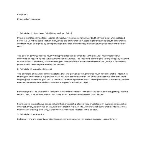 Presentation on Principle of life insurance | PPTX
