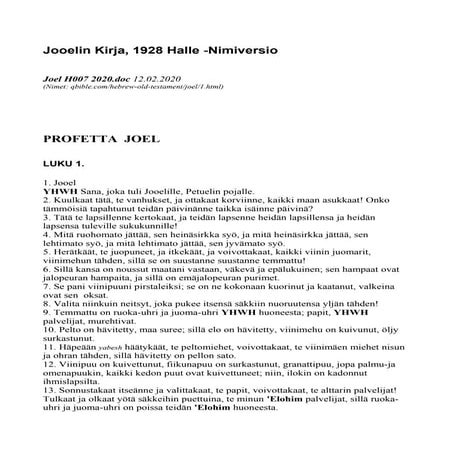 Joelin hevoset 7.0 | PDF