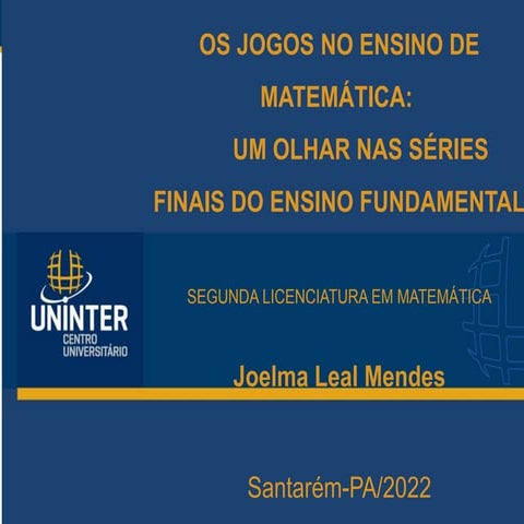 Ana Gleicy Slides Tcc Pedagogia Uninter Ppt