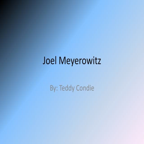 Meyerowitz/Condie | PPTX