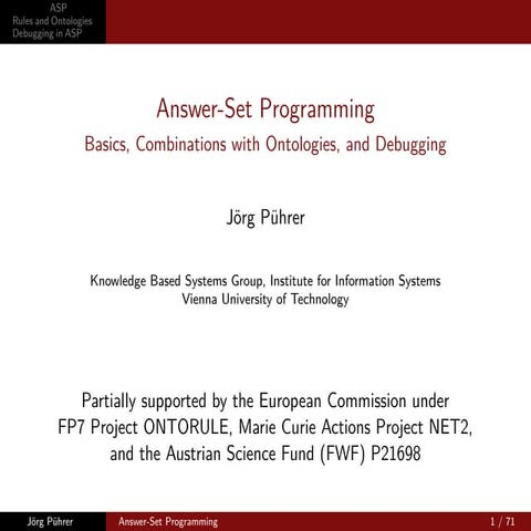 Answer Set Programming Ppt