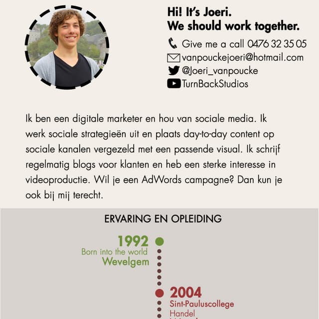 Joeri - An Infographic | PDF