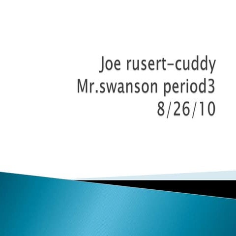 Joe rusert cuddy mr | PPTX