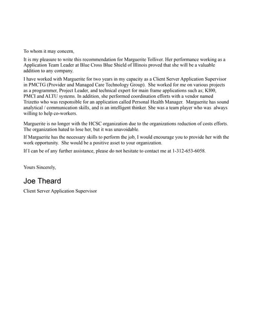 Construction site manager recommendation letter | PPT