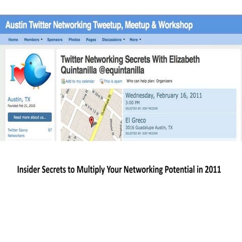 Twitter Networking Secrets with Elizabeth Quintanilla - Insider Secrets ...