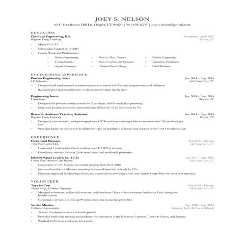 Joey nelson Resume 2017 | PDF