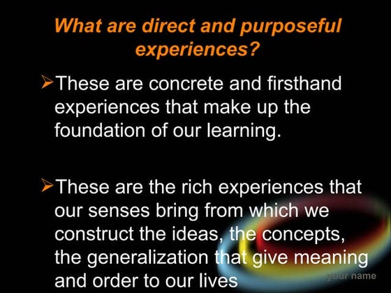 Lesson 6 contrived experience | PPT | Science
