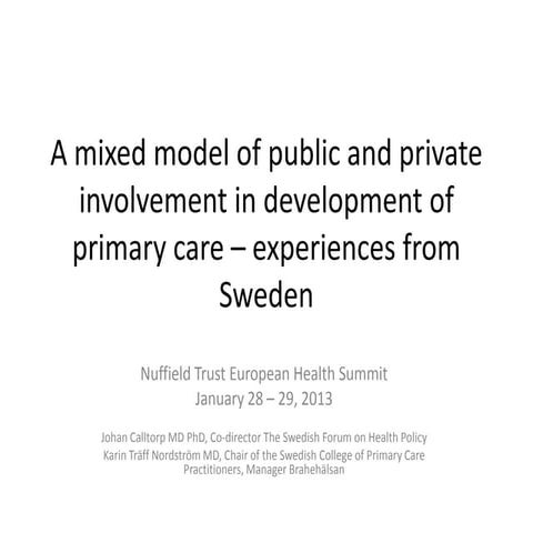 Daniel Elkeles: Integrated care in North West London | PDF