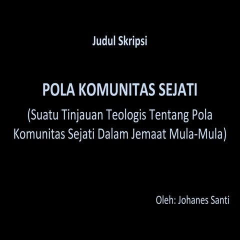 Johanes ms santi presentasi | PPT