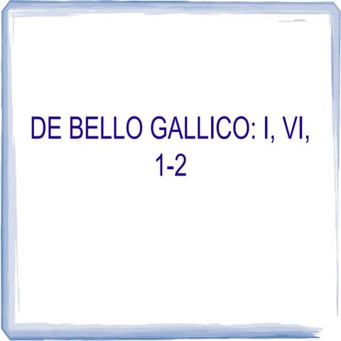 De Bello Gallico | ODP
