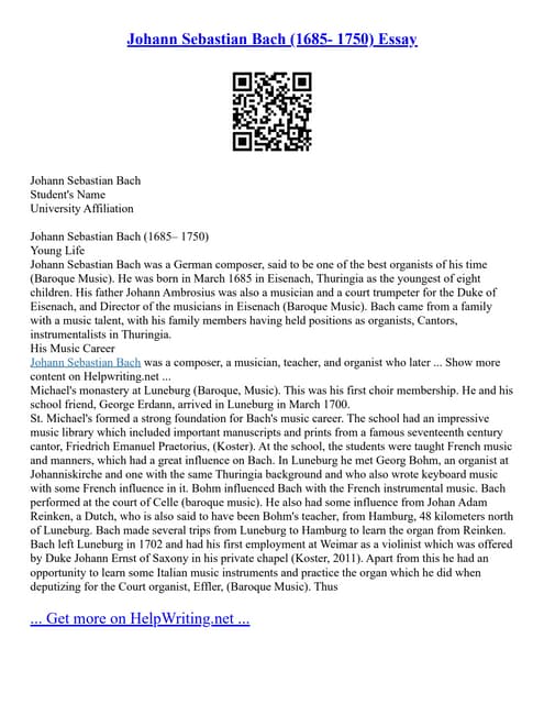 Johann Sebastian Bach | PPTX