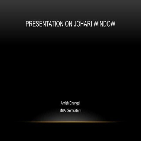 Johari Window | PPTX