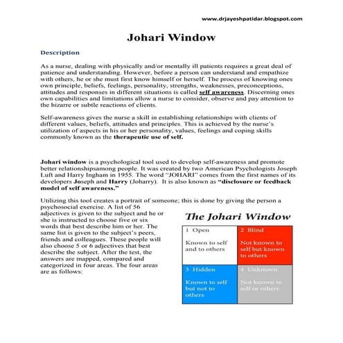 Johari window | PDF