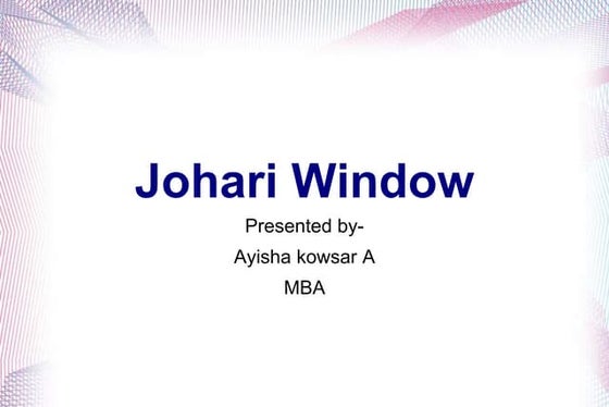 JOHARI WINDOW.pdf | Family and Relationships