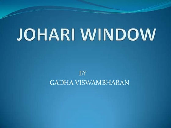 Johari window | PPT
