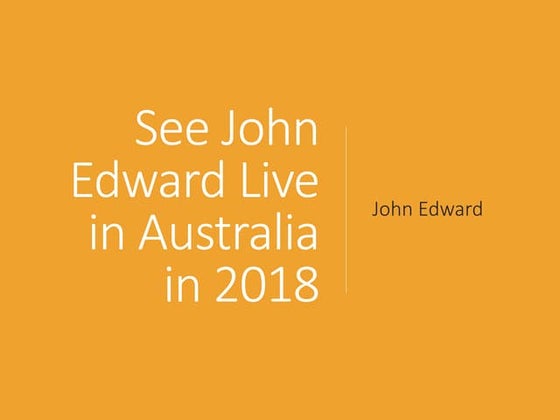 John Edward's Evolve Program | PPT