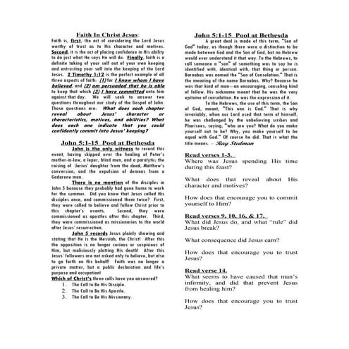 John 5 Bethesda | PDF