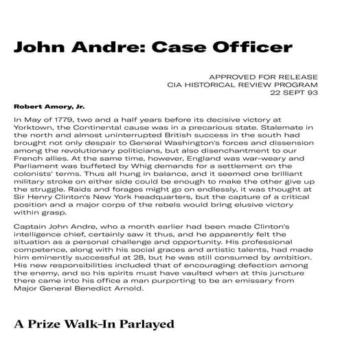 John andre-case-officer | PDF | Politics