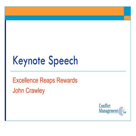 John Crawley keynote speech | PPT