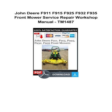 John Deere F911 Manual | PDF