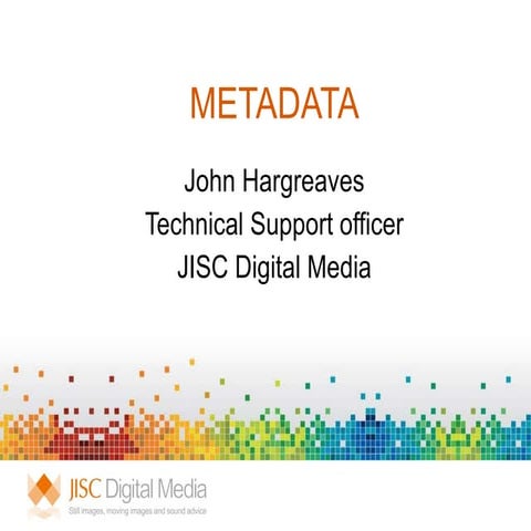 Metadata Overview, SEI 2012 | PPTX