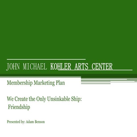 John Michael Kohler Arts Center Presentation | PPTX