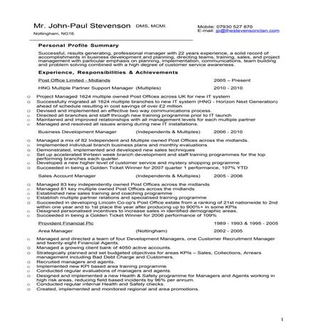 John paul stevenson cv dec 2010 public verison | DOC