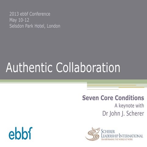 Authentic Collaboration - Dr. John J. Scherer | PDF