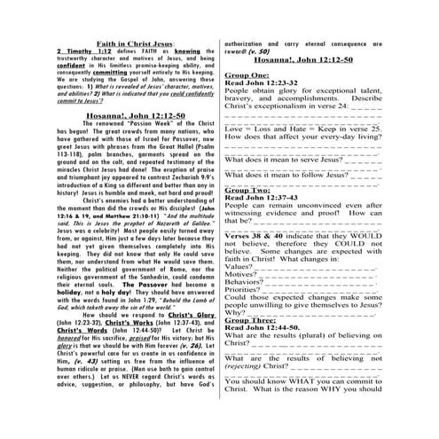 John 12 Hosanna | DOC