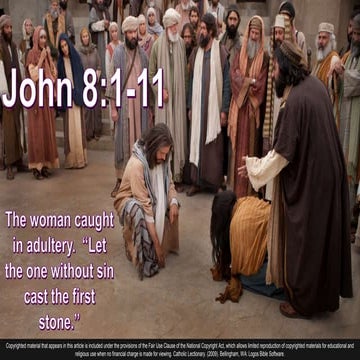5th Sunday of Lent - Gospel - John 8:1–11 | PPT