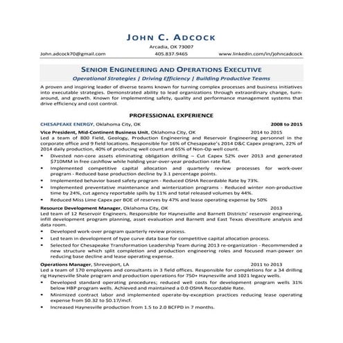 John Adcock - Resume | PDF